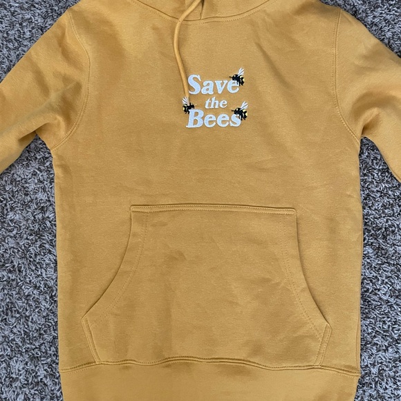 Tops | Mustard Yellow Tyler The Creator Save The Bees Hoodie | Poshmark